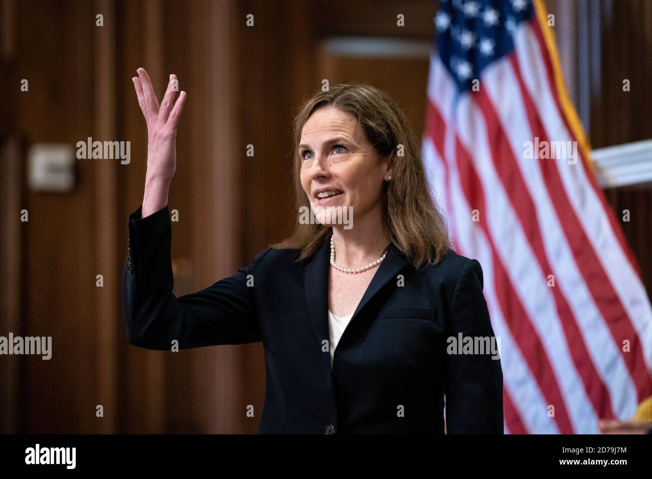 Judge Amy Coney Barrett, United States President Donald J. Trump's ...