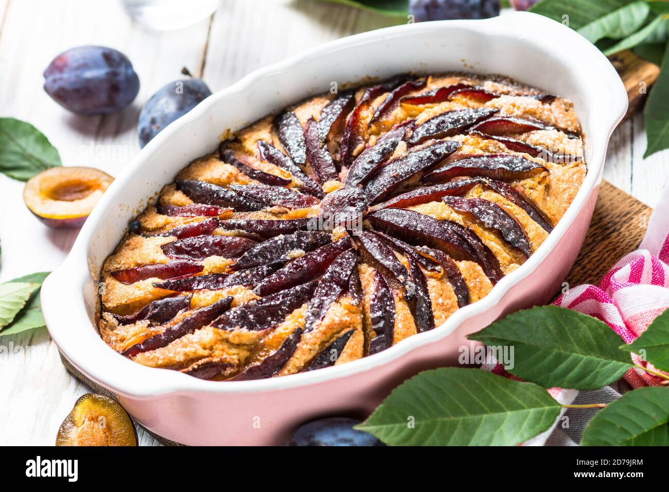 Homemade organic plum pie hi-res stock photography and images - Alamy