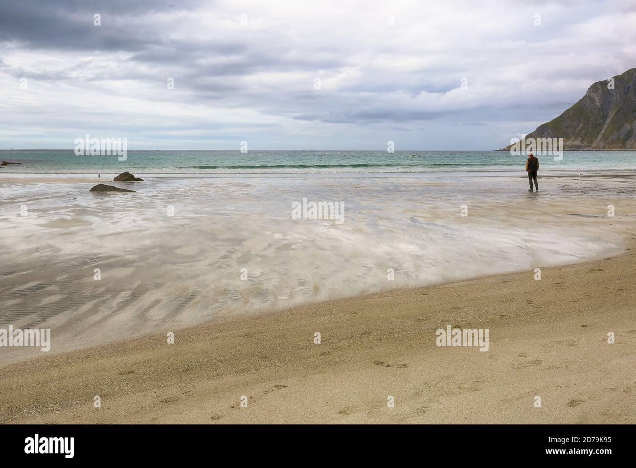 Flakstad beach located on the Norwegian Lofoten islands Stock Photo - Alamy