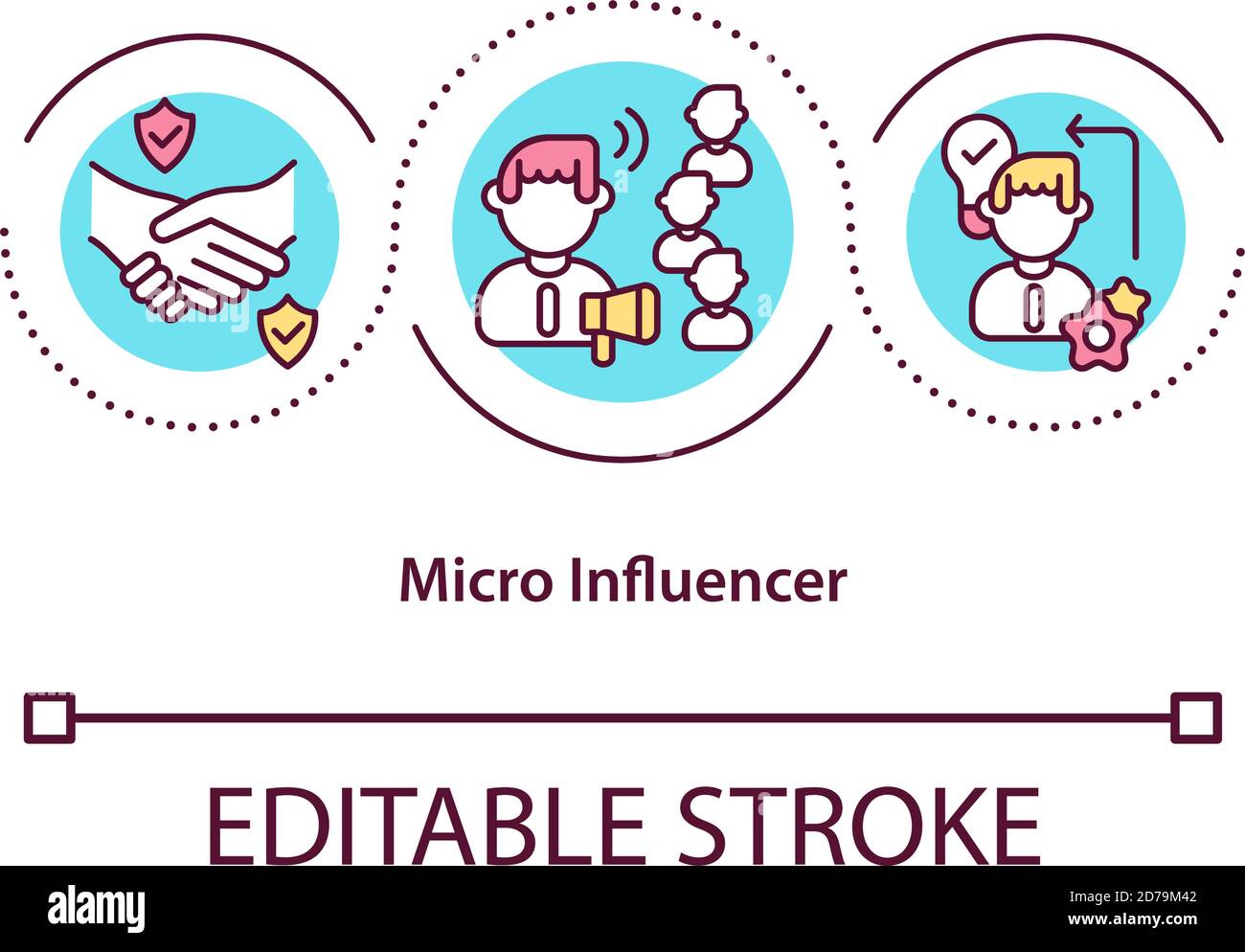 Micro influencer concept icon Stock Vector Image & Art - Alamy