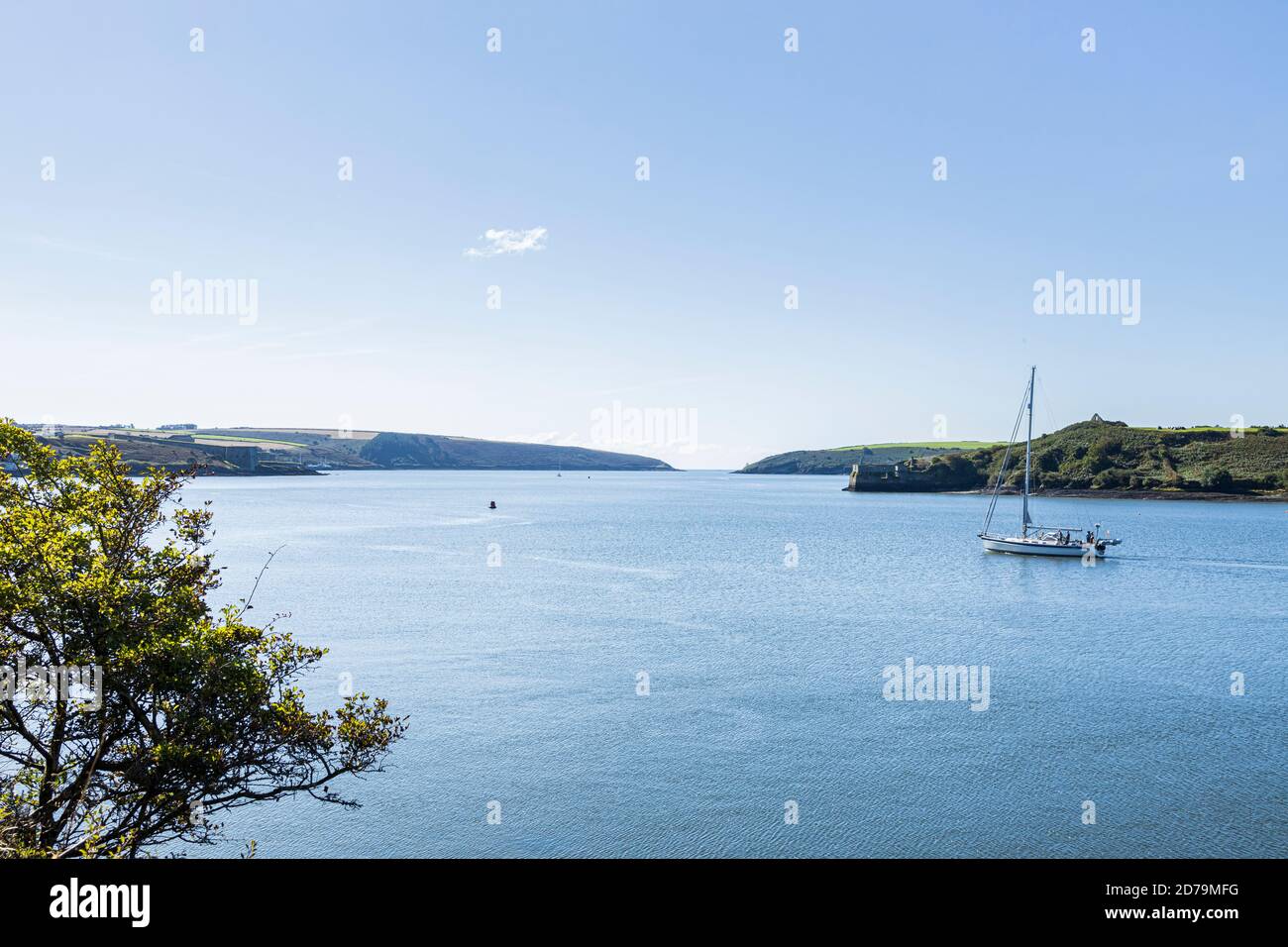 Yachts sailing out of the harbour on a bright sunny morning, Kinsale ...