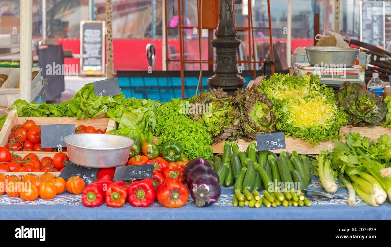 Nice farmers market hi-res stock photography and images - Alamy