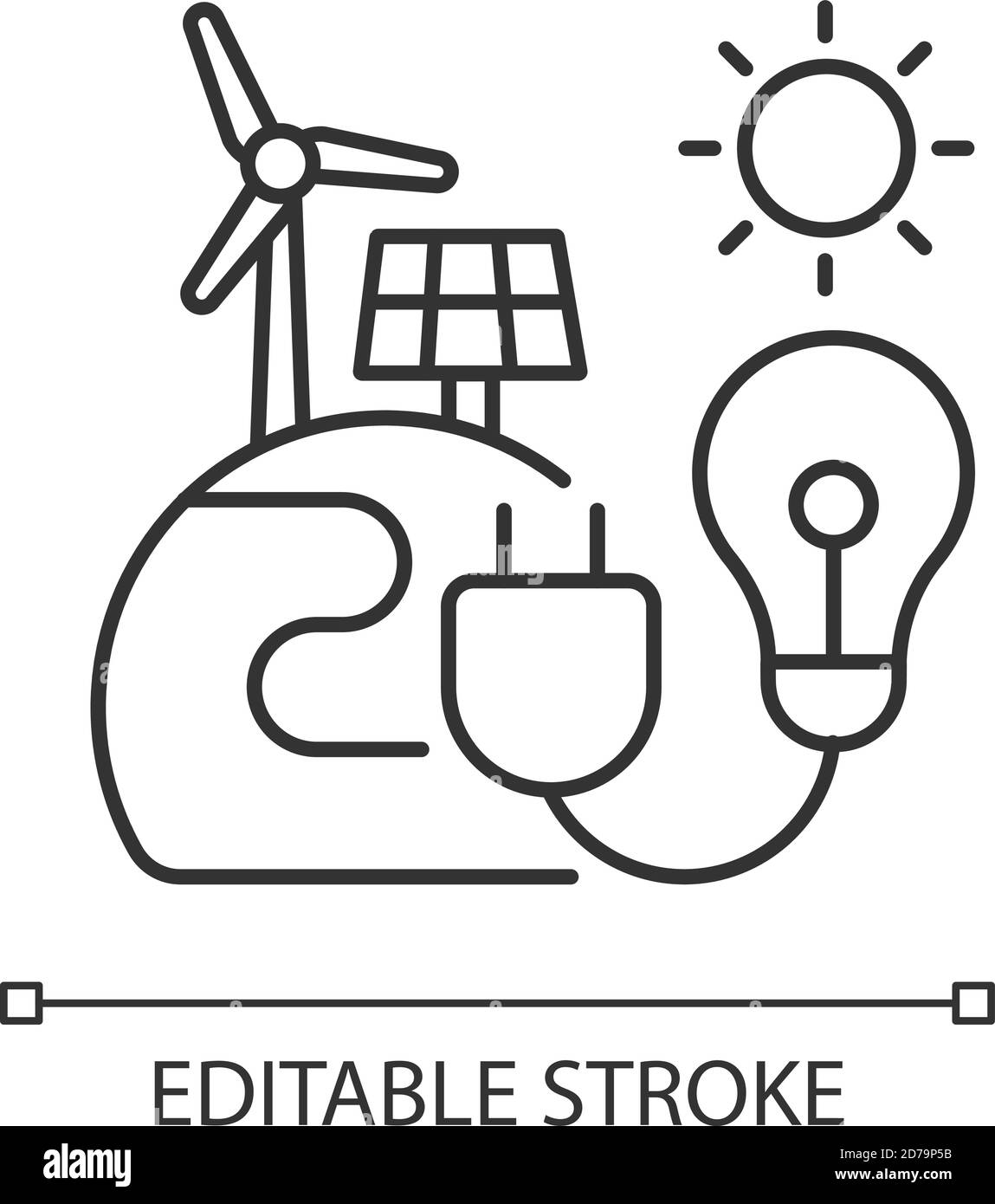 Energy sector linear icon Stock Vector Image & Art - Alamy