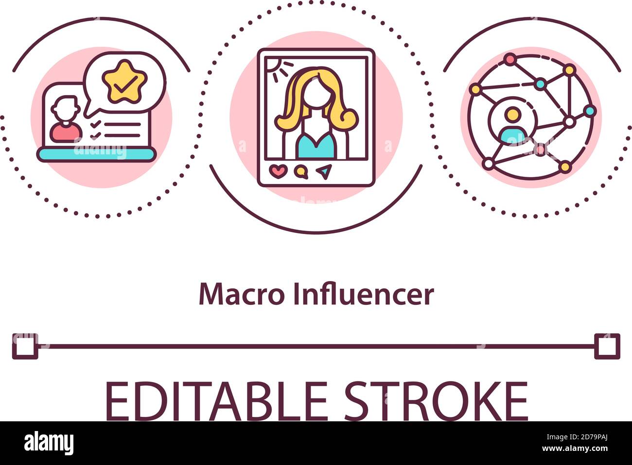 Macro influencer concept icon Stock Vector Image & Art - Alamy