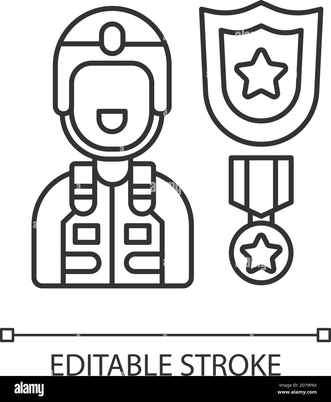 Defence industry linear icon Stock Vector Image & Art - Alamy