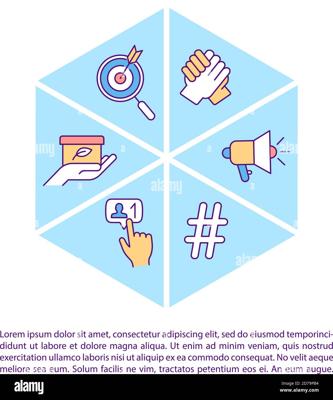 Influencer marketing concept icon with text Stock Vector Image & Art ...