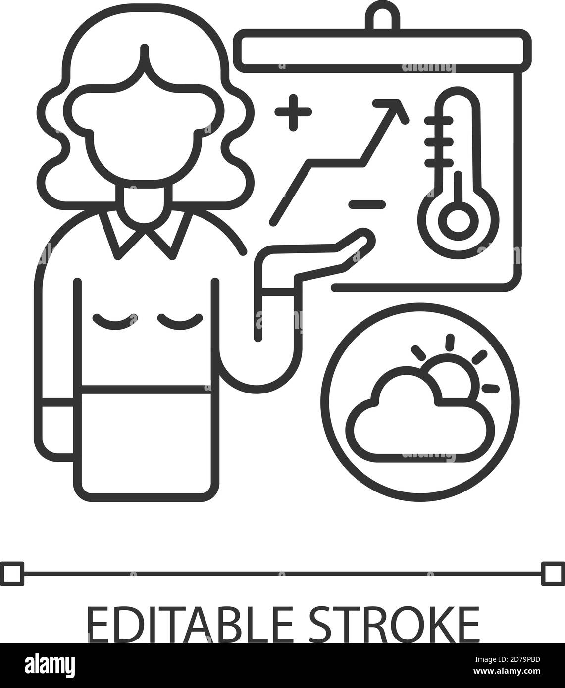 Weather forecasters linear icon Stock Vector Image & Art - Alamy