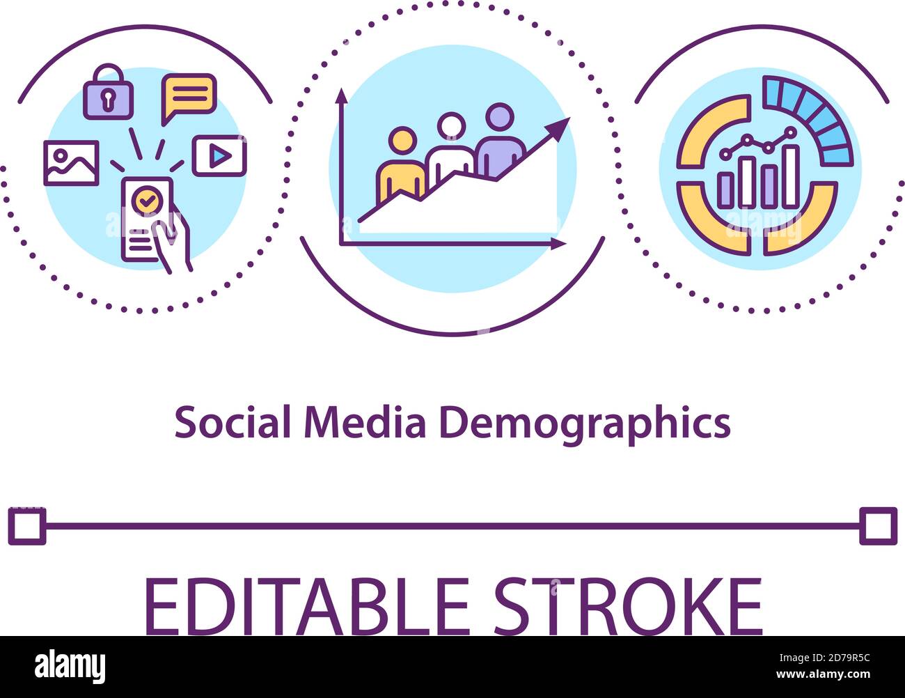 Social media demographics concept icon Stock Vector Image & Art - Alamy