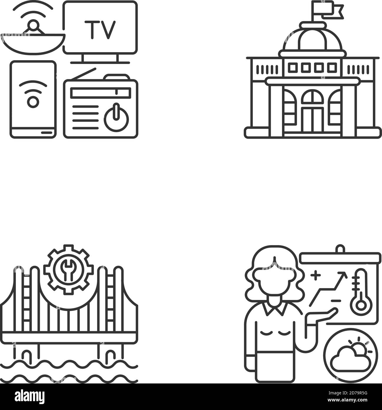 Core services linear icons set Stock Vector Image & Art - Alamy