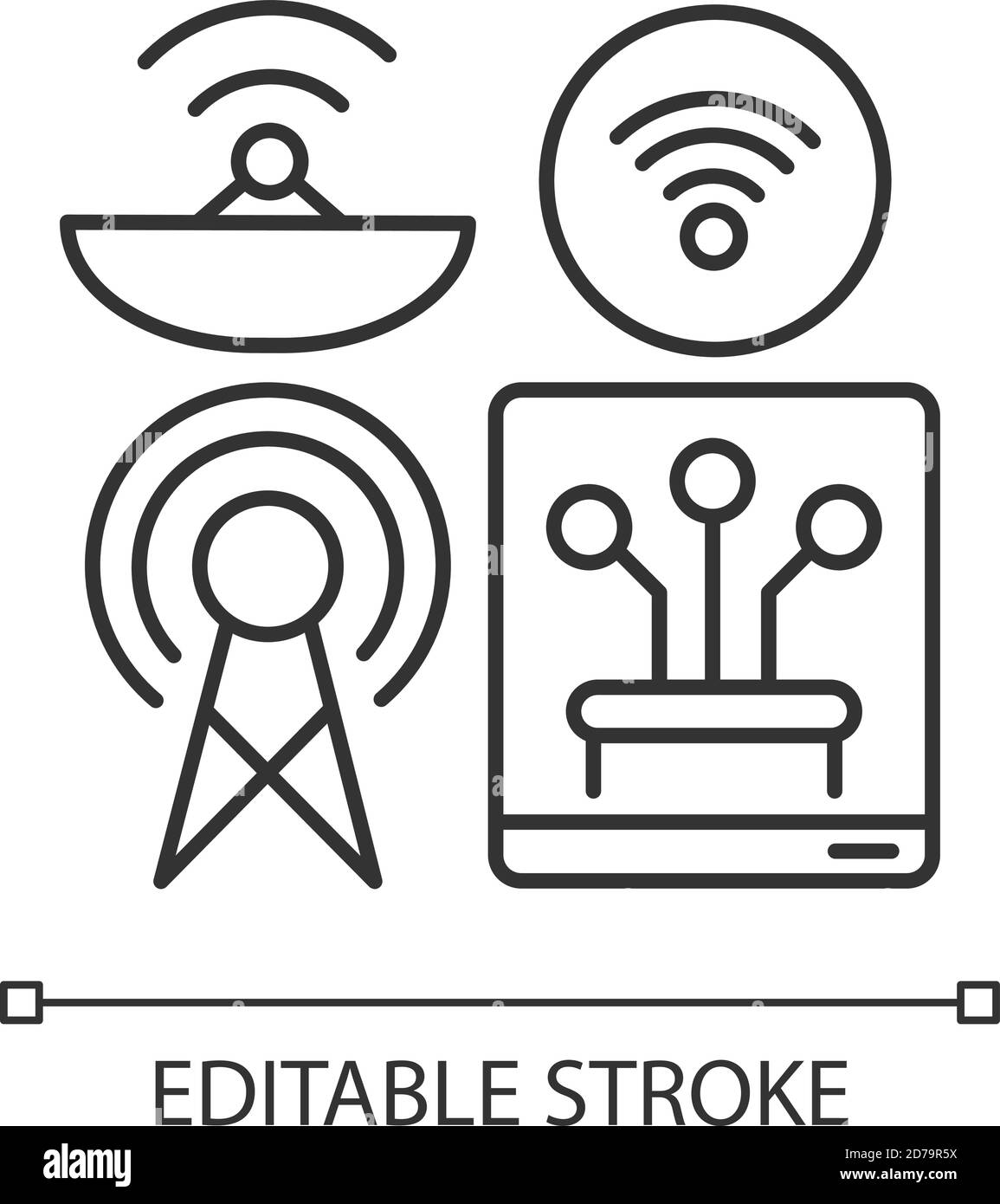 Communications infrastructure linear icon Stock Vector Image & Art - Alamy