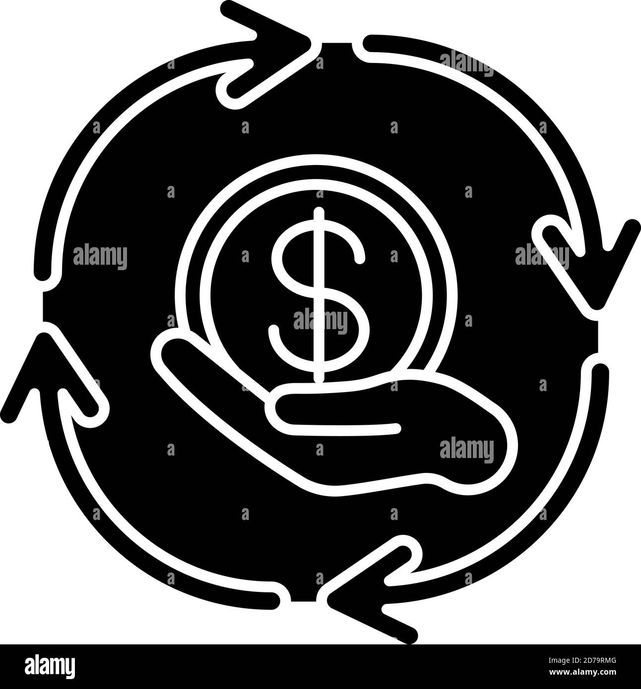 Financial synergy black glyph icon Stock Vector Image & Art - Alamy