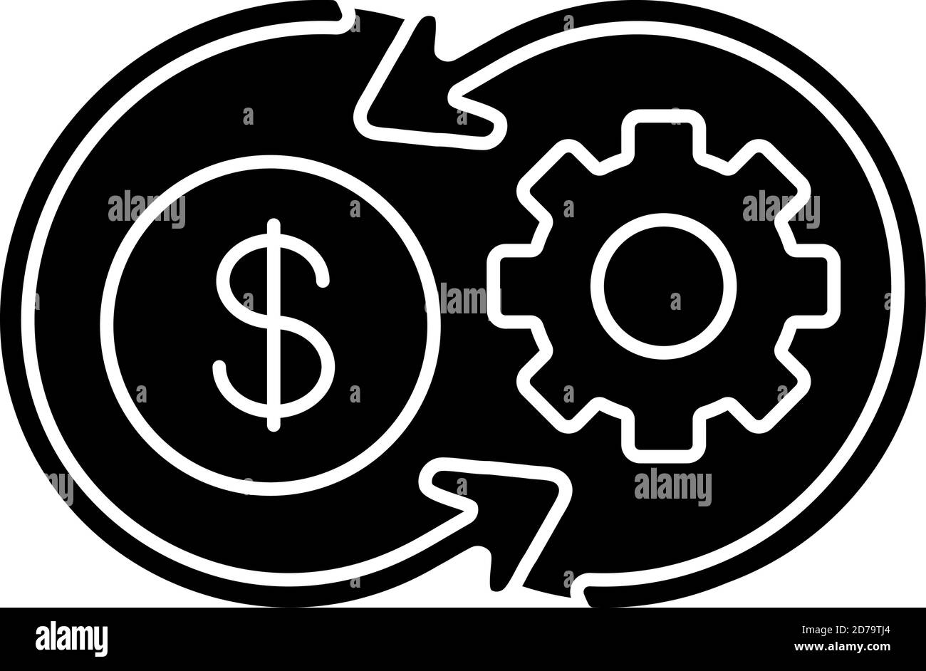 Cost synergy black glyph icon Stock Vector Image & Art - Alamy