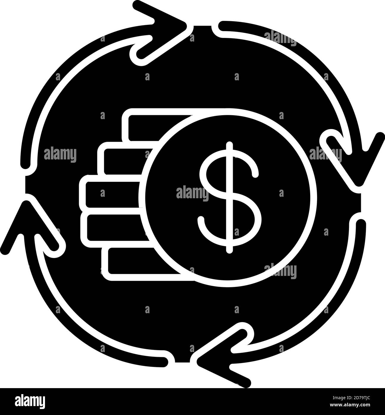 Capital synergy black glyph icon Stock Vector Image & Art - Alamy