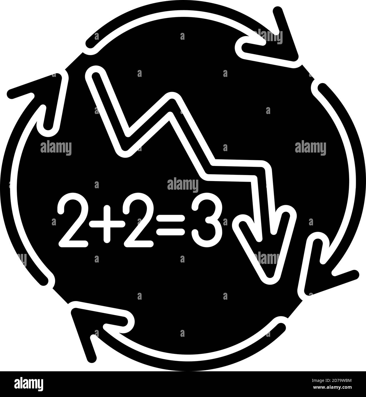 Negative synergy black glyph icon Stock Vector Image & Art - Alamy