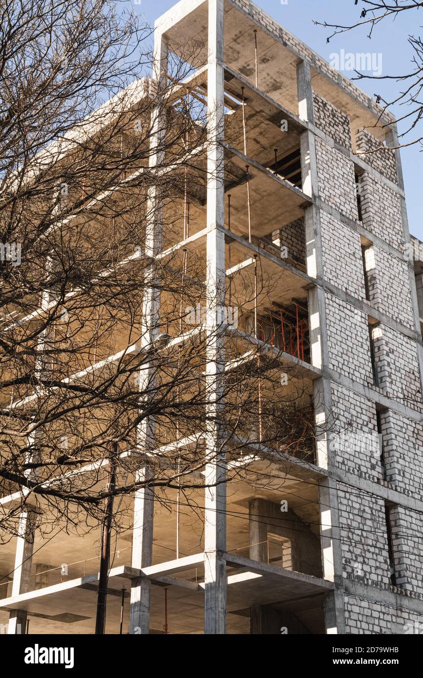 Unfinished multi storey residential building Stock Photo - Alamy