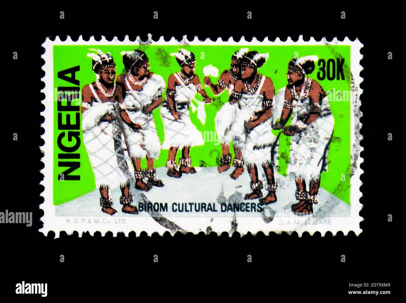 MOSCOW, RUSSIA - NOVEMBER 26, 2017: A stamp printed in Nigeria shows ...