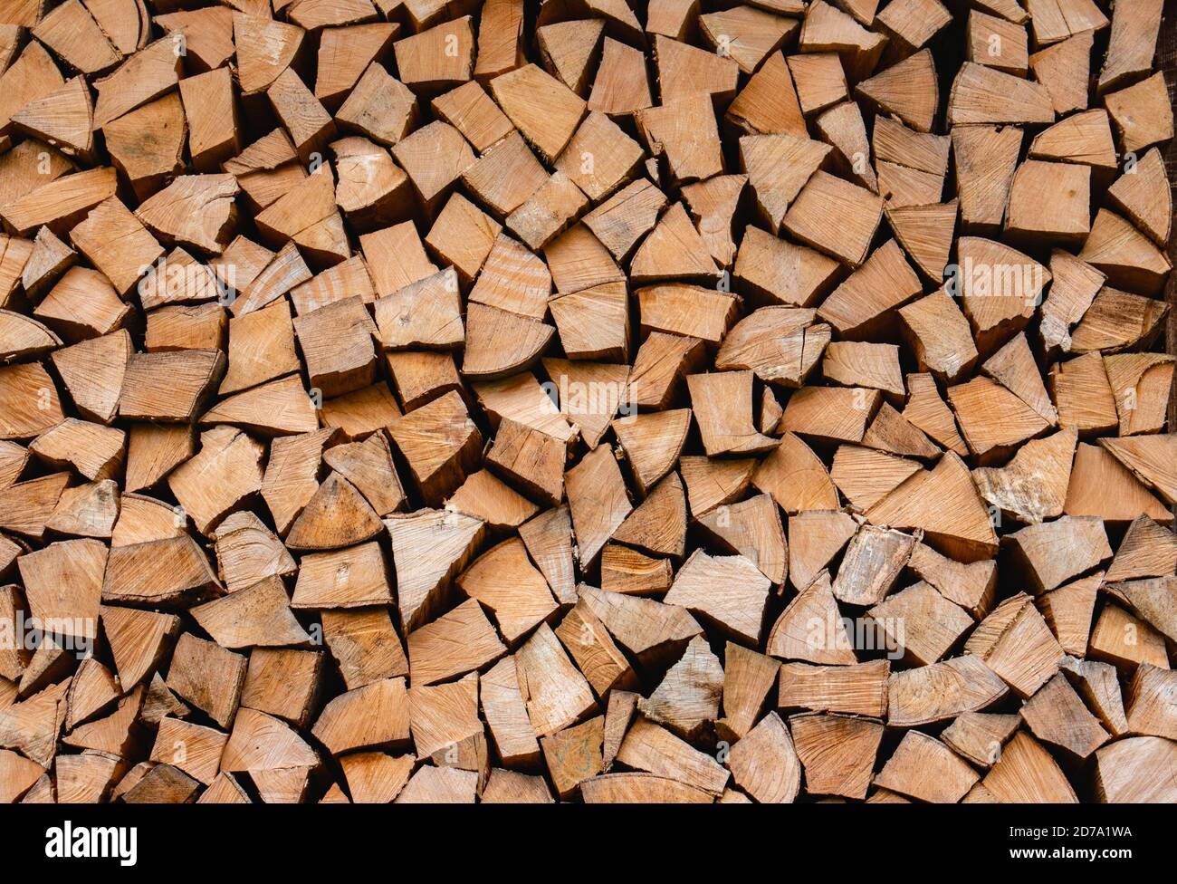 Stacked logs for home heating, background, wallpaper Stock Photo - Alamy