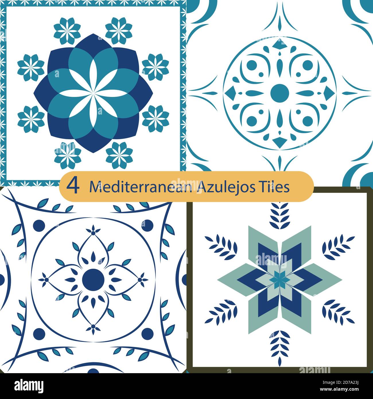 Azulejos decoration Stock Vector Images - Alamy