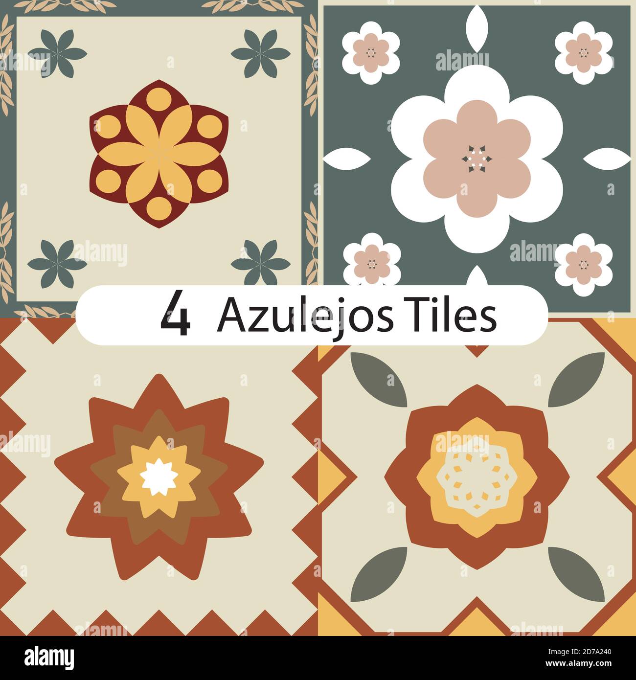 Traditional blue azulejos in Stock Vector Images - Alamy