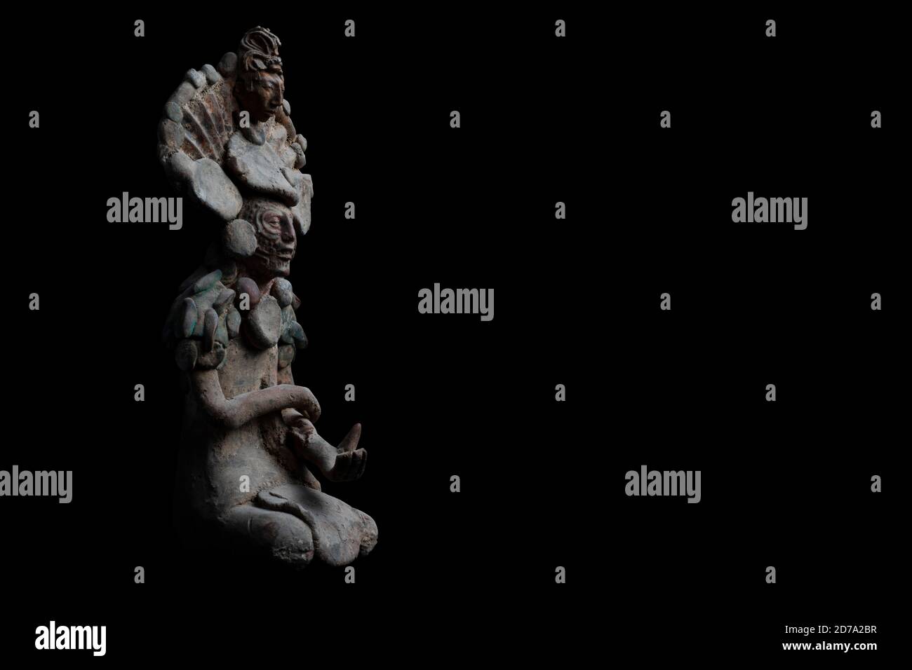 Ancient reproduction or copy of a small Mayan sculpture from the island ...