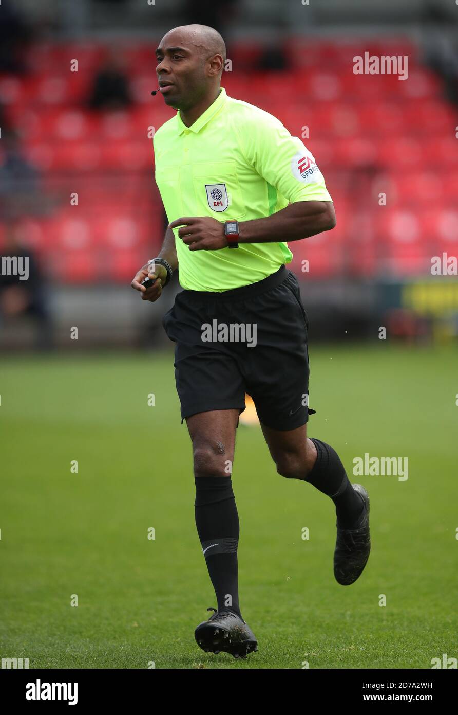 Referee Sam Allison during the Sky Bet League Two match at The ...