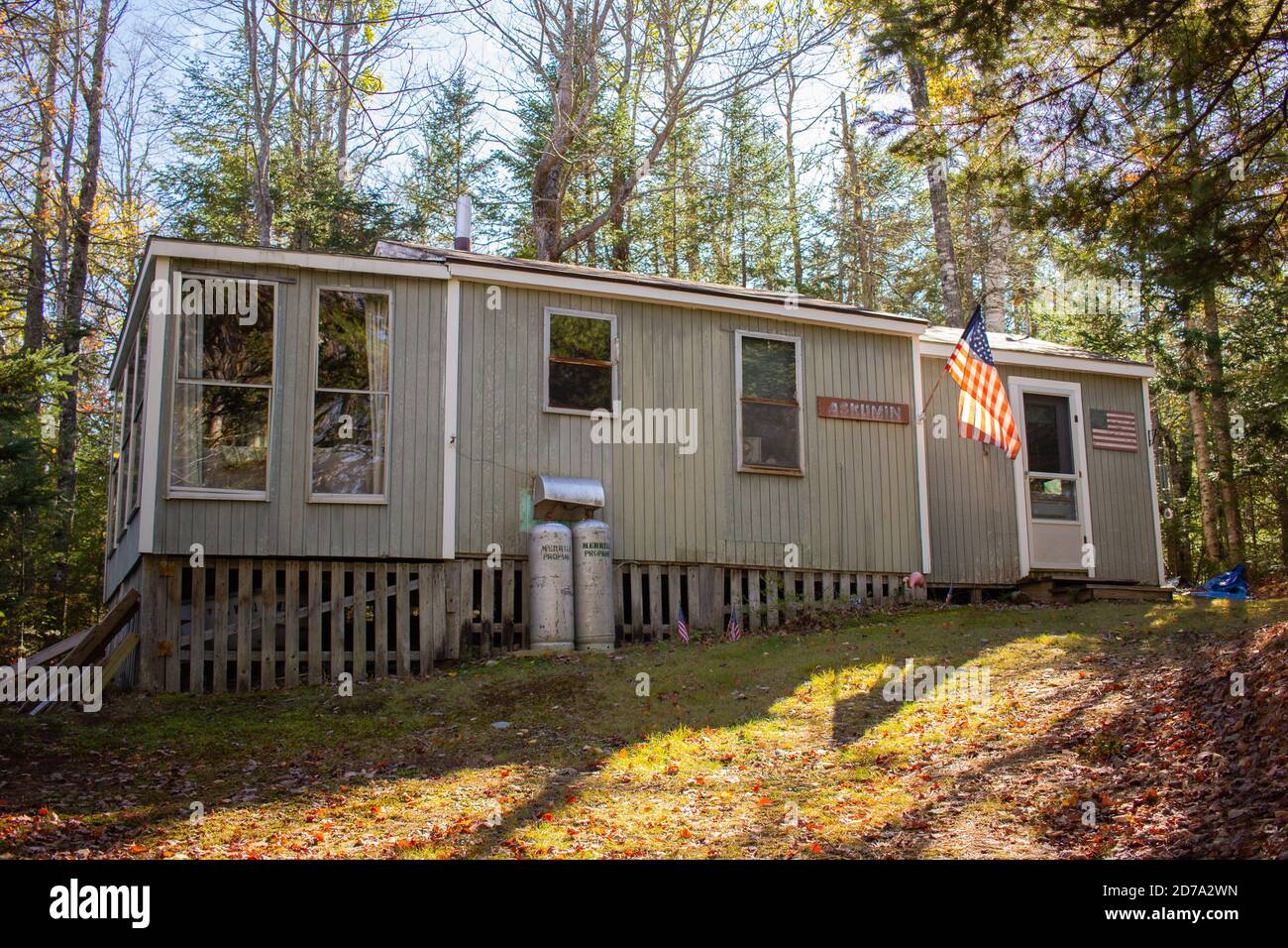 Backwoods Maine Camp Stock Photo - Alamy
