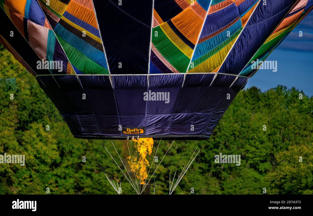 Hot Air Balloon Taking Off Stock Photo - Alamy