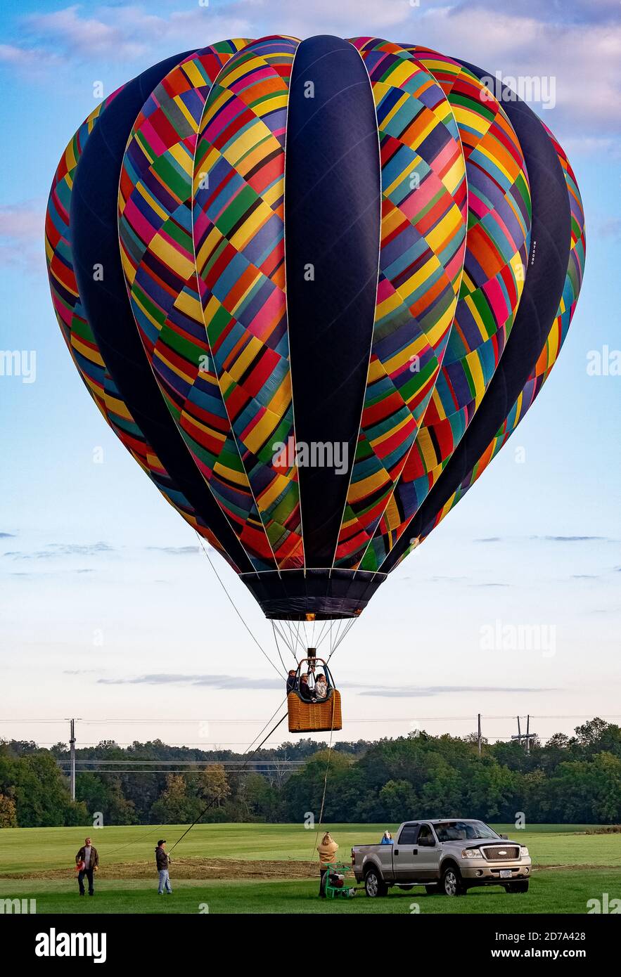 Hot Air Balloon Taking Off Stock Photo - Alamy