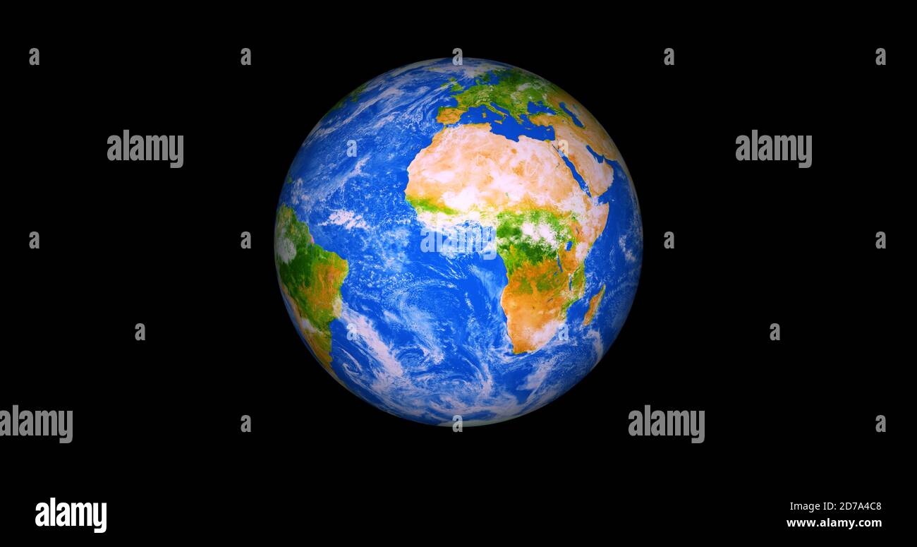 Beautiful photo realistic 3d earth on space. .front view of the earth ...