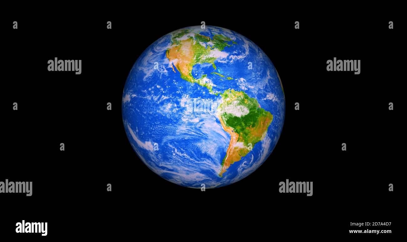 Beautiful photo realistic 3d earth on space. .front view of the earth ...
