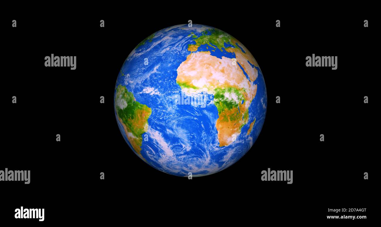 Beautiful photo realistic 3d earth on space. .front view of the earth ...