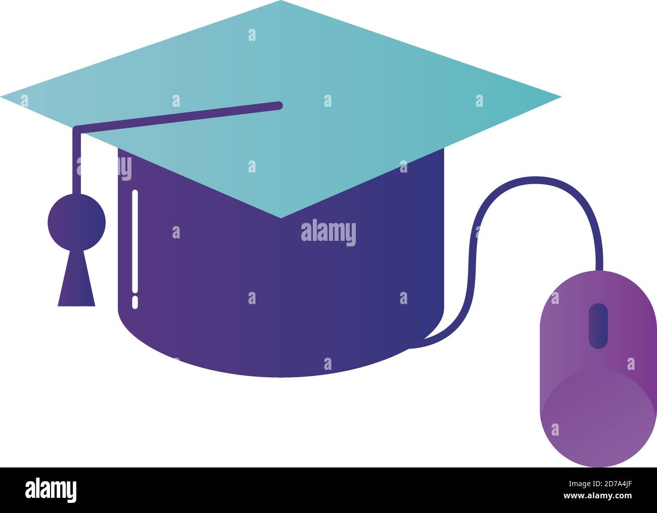 graduation cap with mouse vector design Stock Vector Image & Art - Alamy