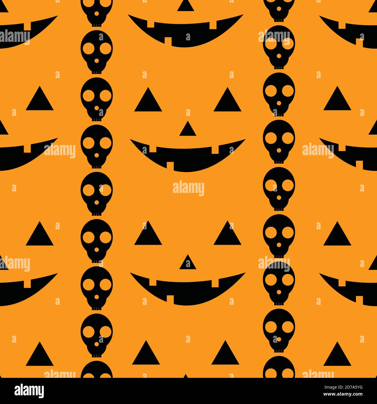 scary Halloween stuff seamless pattern design Stock Vector Image & Art ...