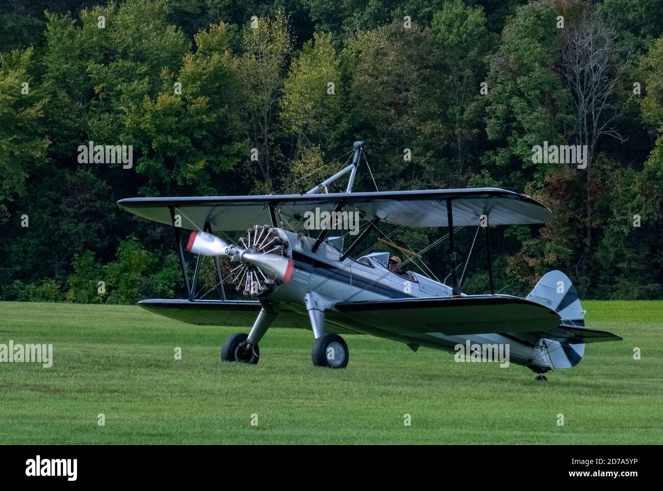 Wing Walker Antique Biplane Stock Photo - Alamy