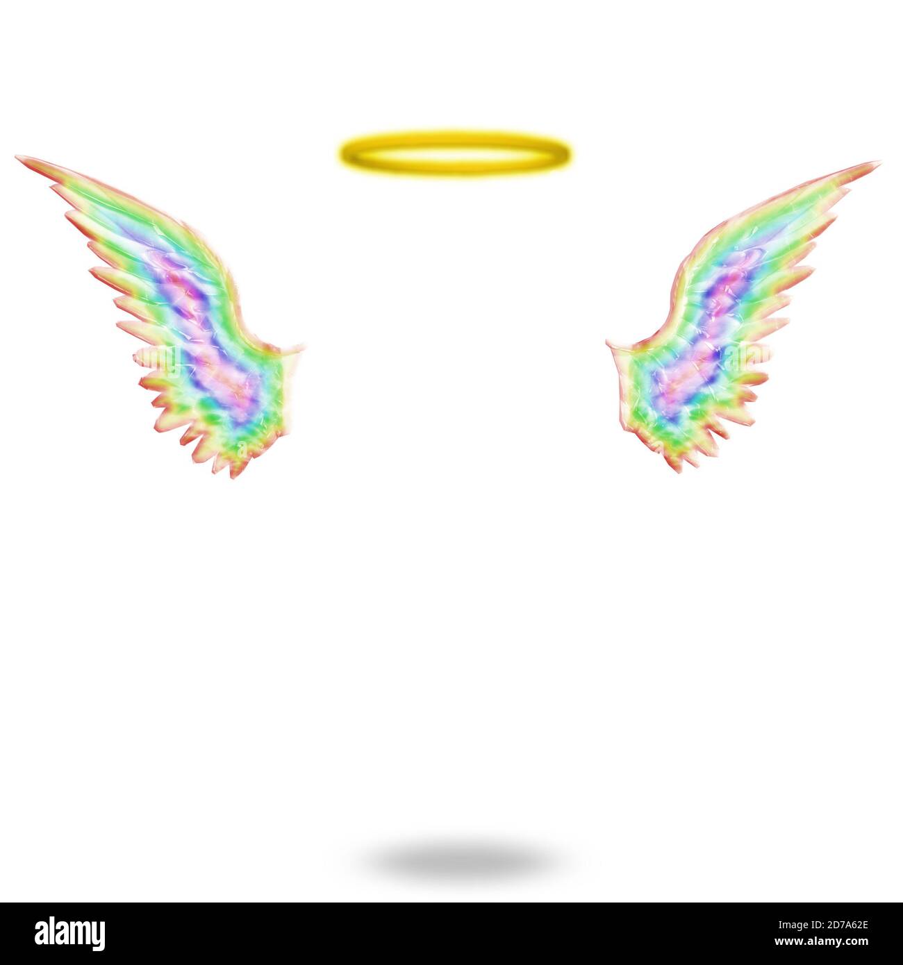 Angels wings and halo Stock Photo - Alamy