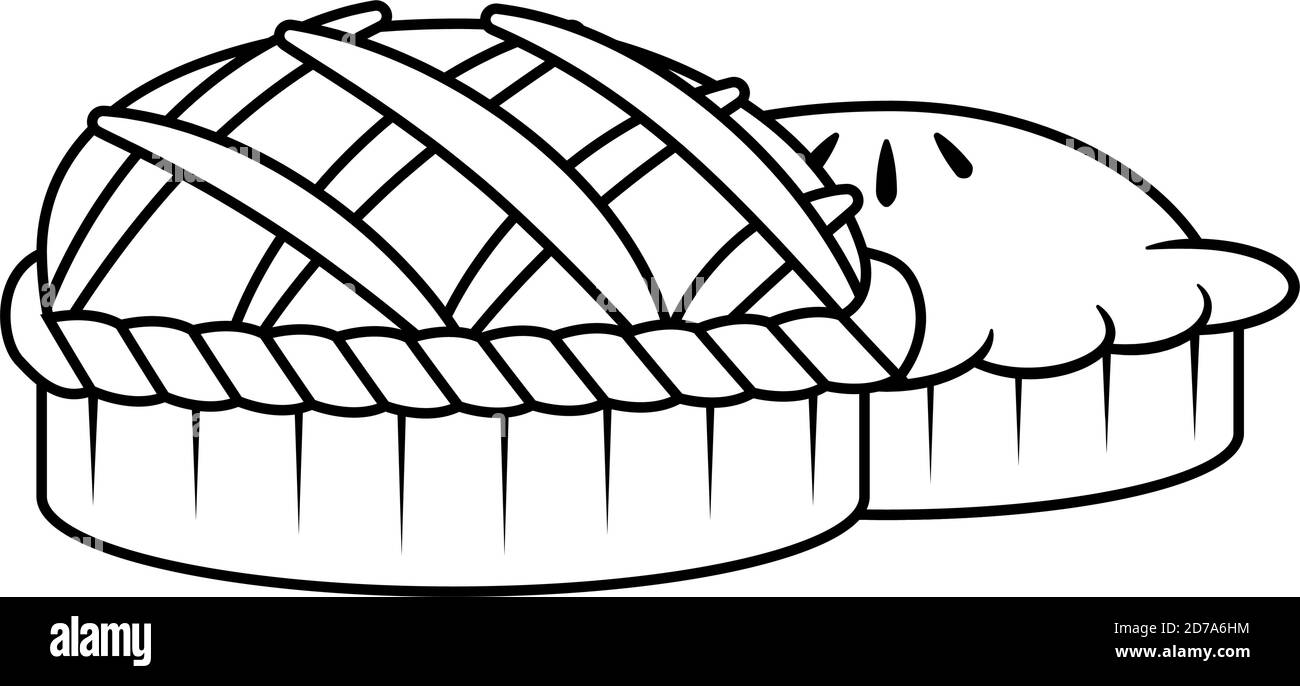 thanksgiving sweet pies delicious icons vector illustration design ...