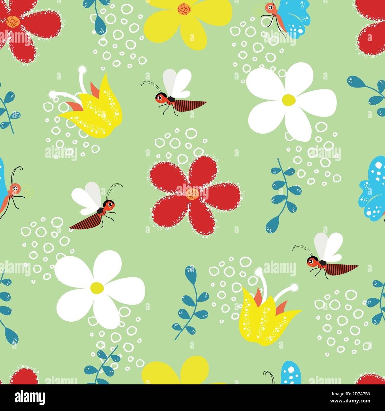 Plant for bees and butterflies Stock Vector Images - Alamy