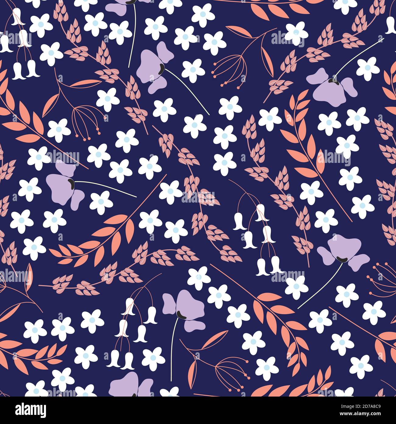 Ditsy Floral seamless pattern design Stock Vector Image & Art - Alamy