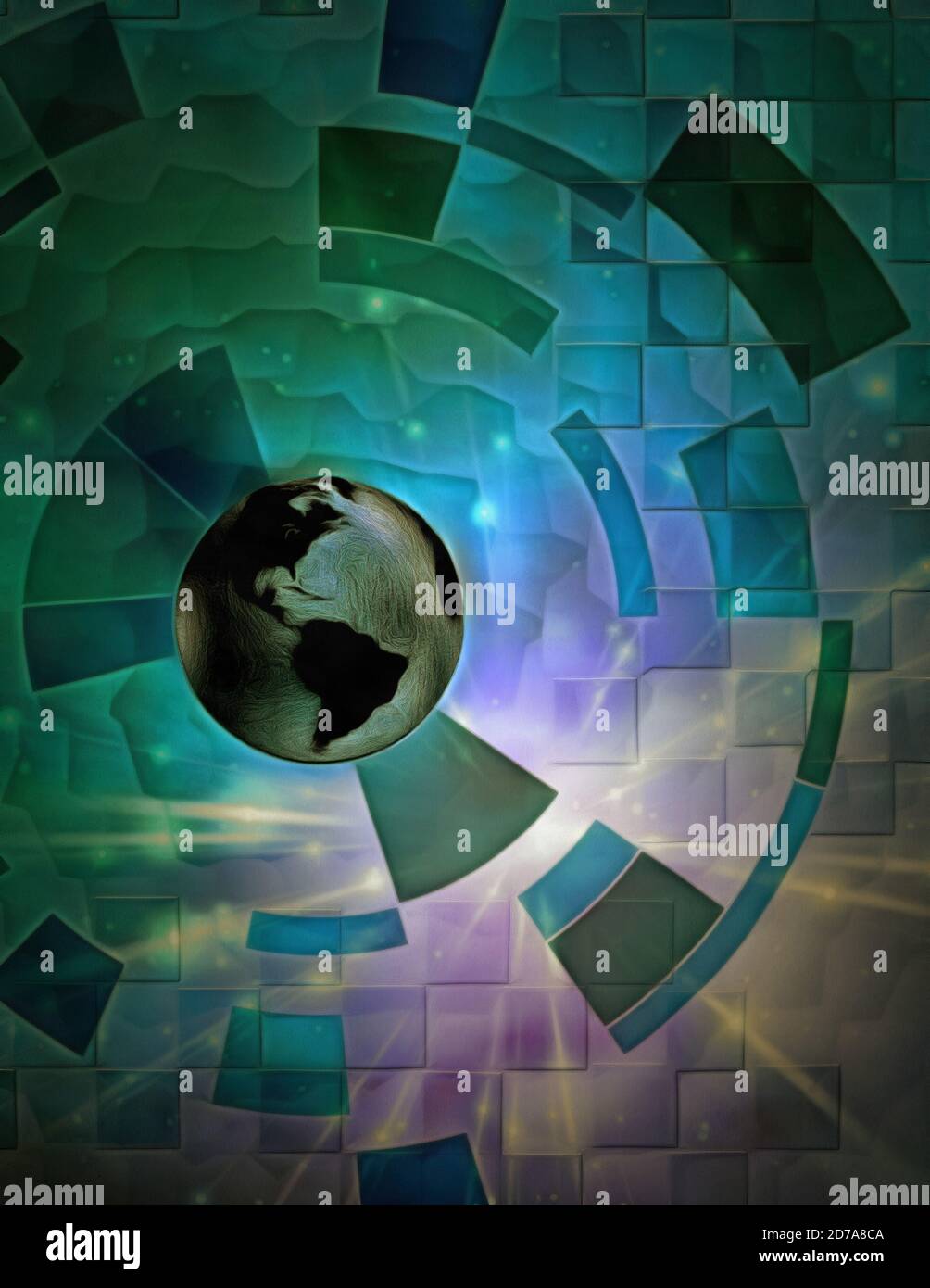 Modern background with Earth Stock Photo - Alamy