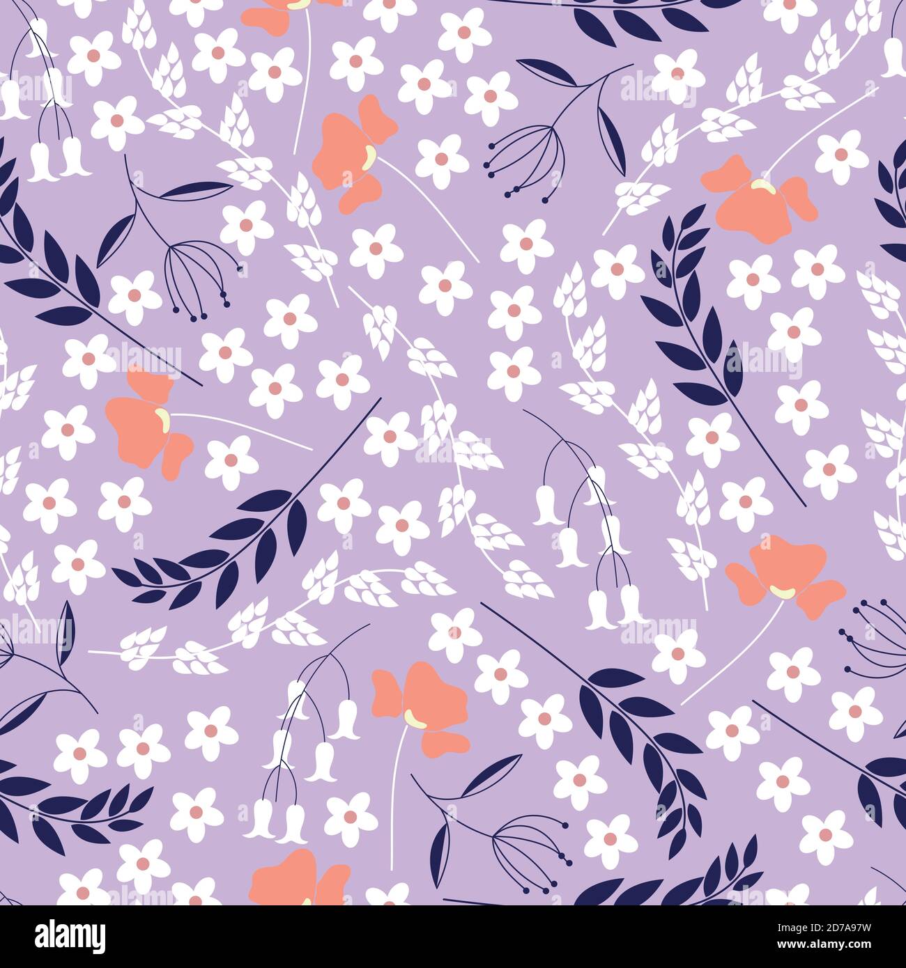 Ditsy Floral seamless pattern design Stock Vector Image & Art - Alamy