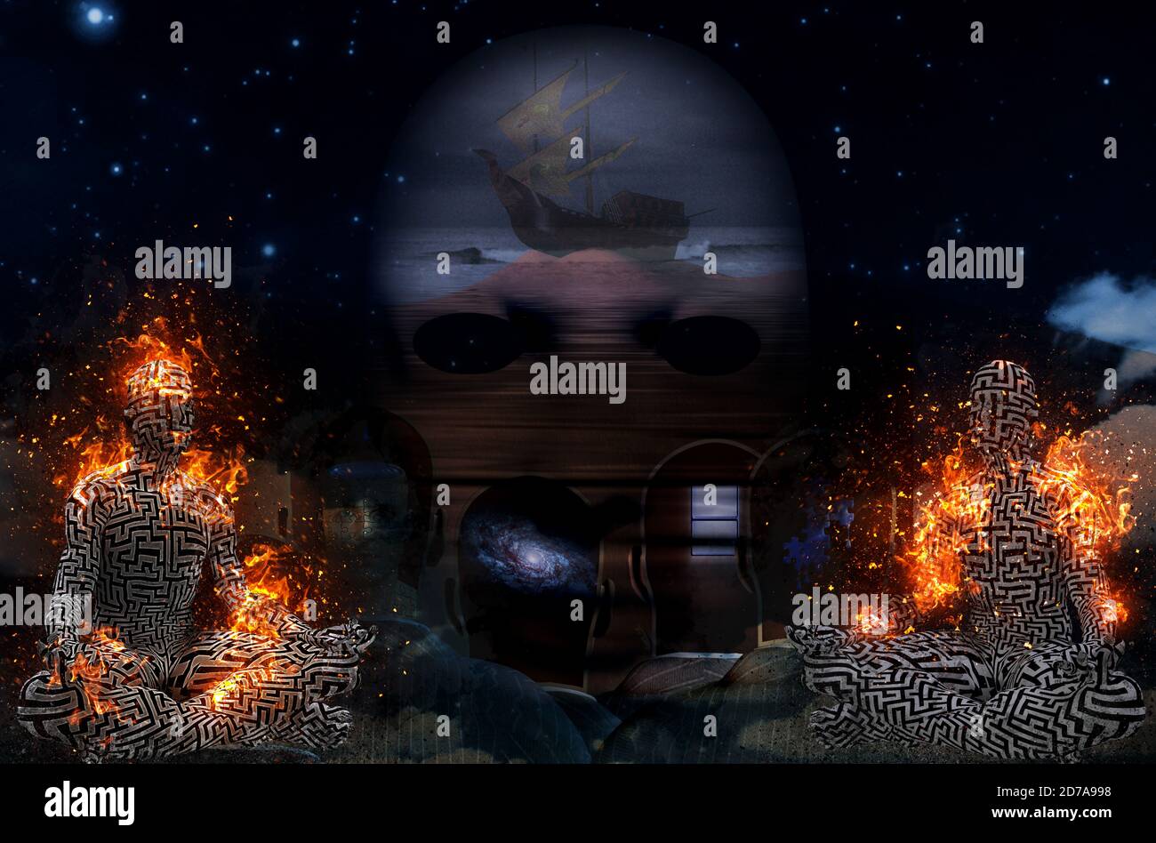 Complex surreal art Stock Photo - Alamy