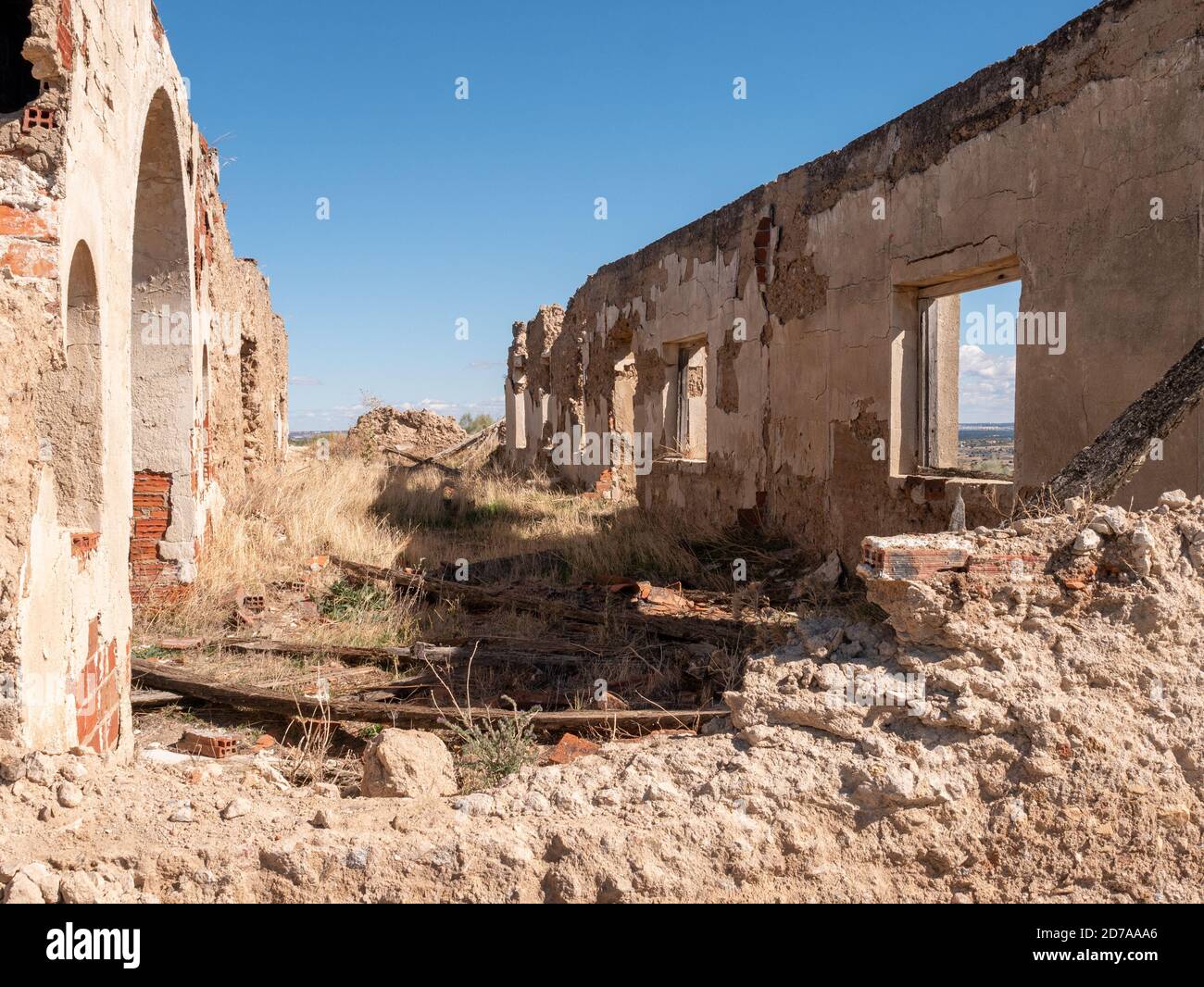 Shot of remnants of destroyed buildings Stock Photo - Alamy