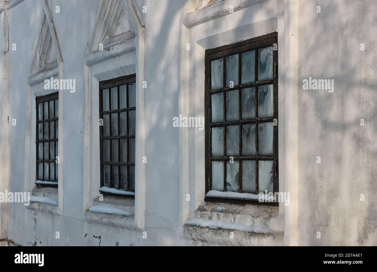outdoor winter old retro window castle Stock Photo - Alamy