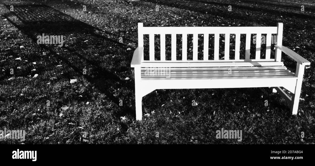 Bench and Shadow Stock Photo - Alamy