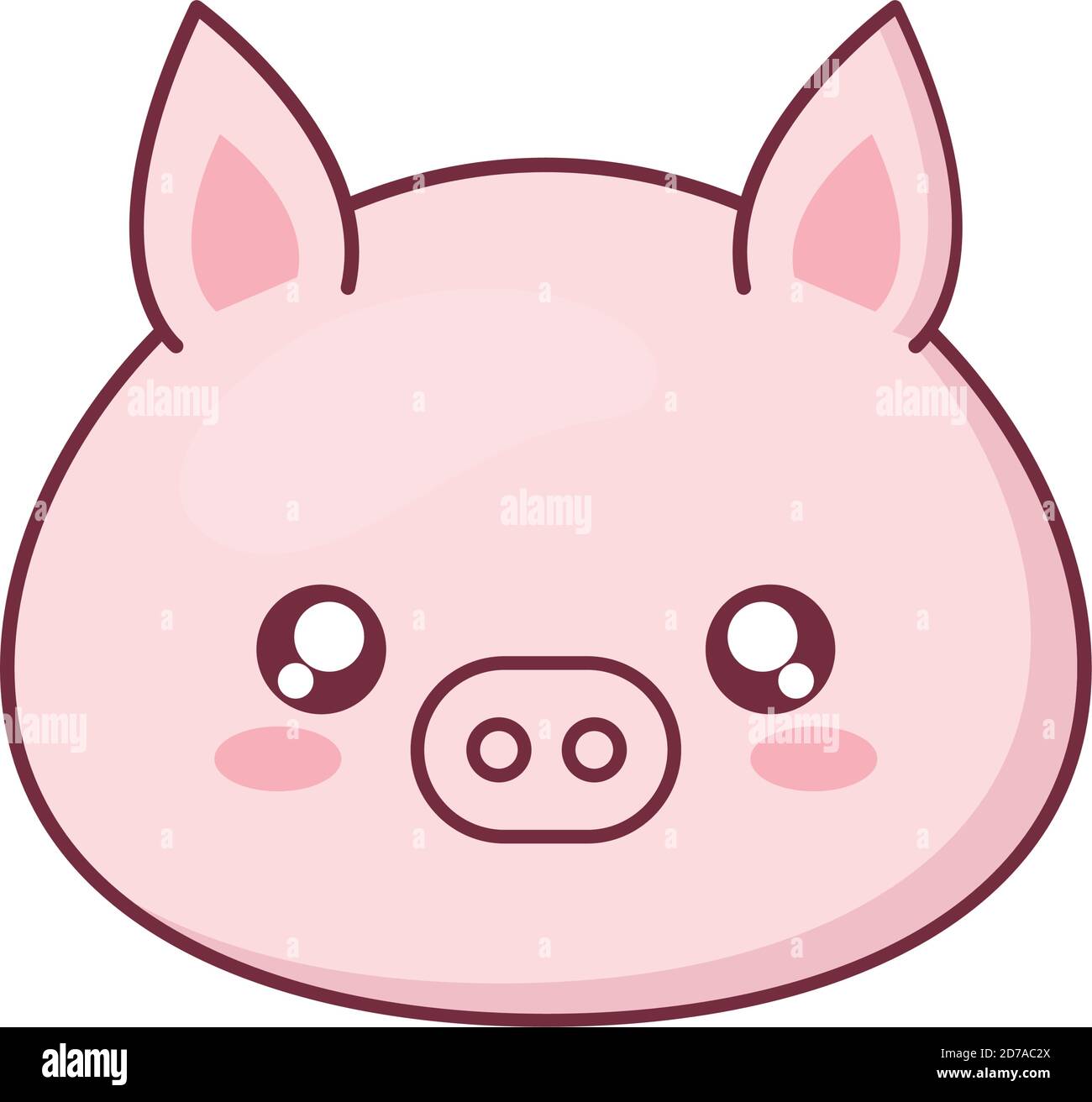 Kawaii pig animal cartoon vector design Stock Vector Image & Art - Alamy