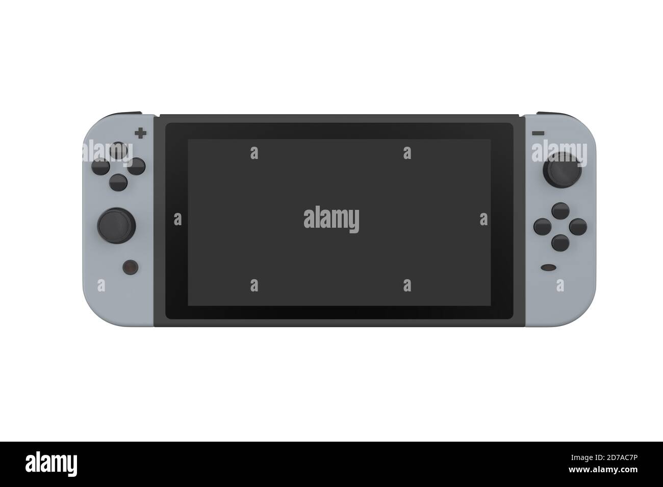 Realistic video game controllers attached to touch screen isolated on ...