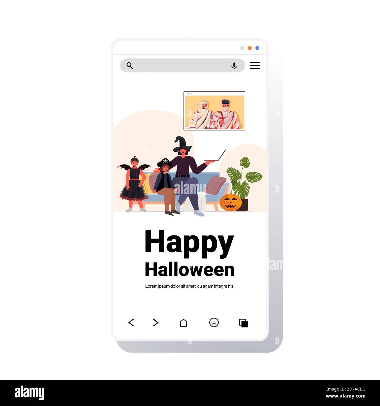 Family video call costume hi-res stock photography and images - Alamy