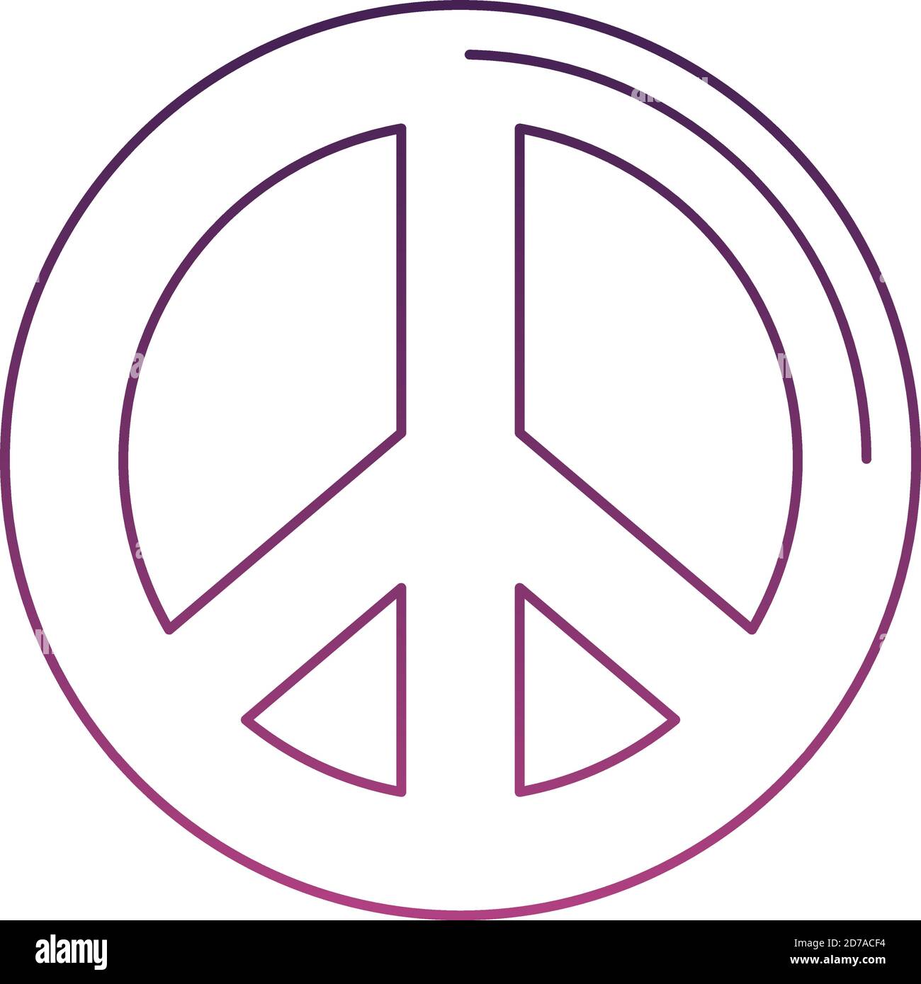 peace symbol line style icon vector illustration design Stock Vector ...