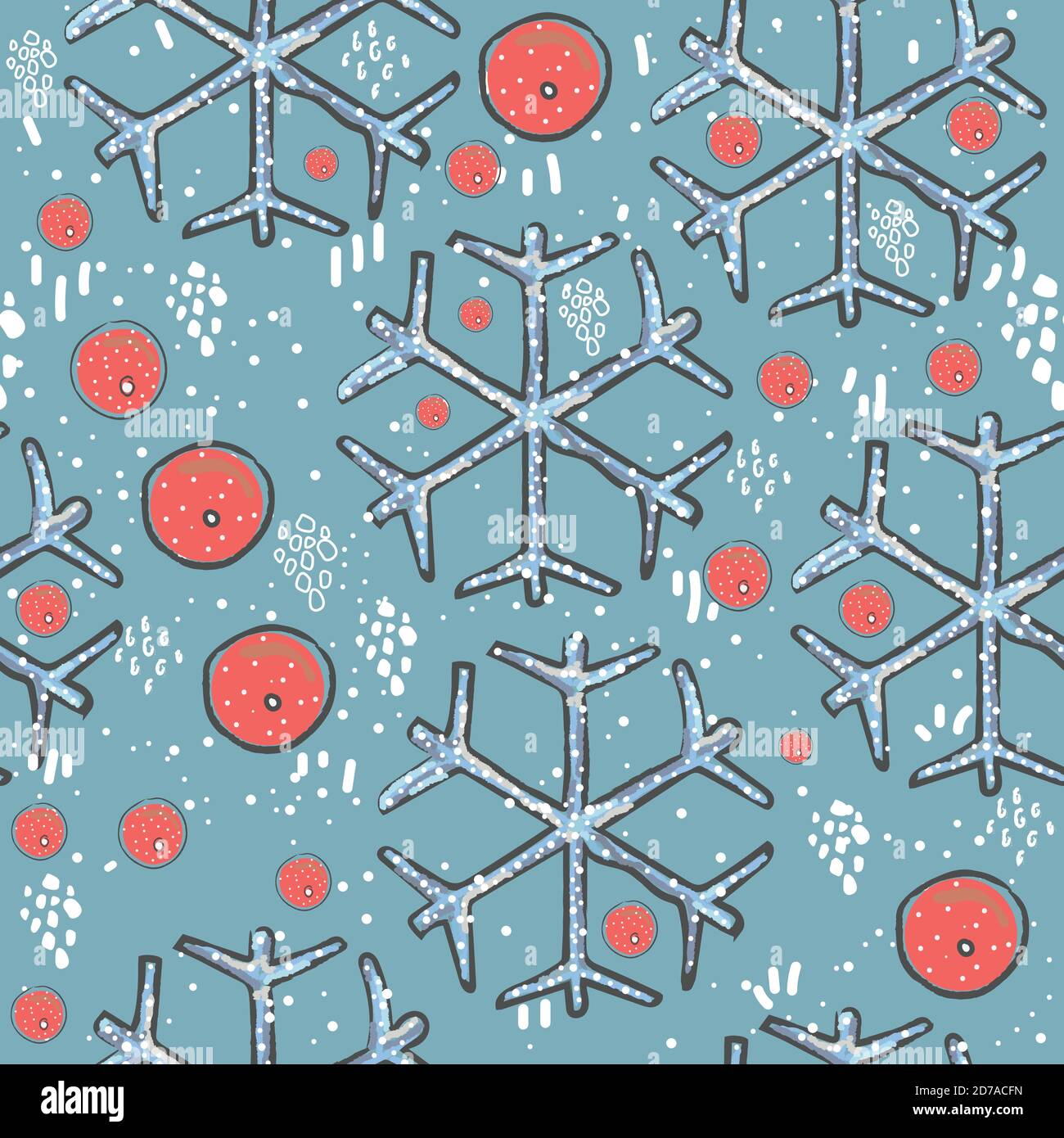 Seamless Winter Pattern. Merry Christmas Texture. Vector Illustration ...