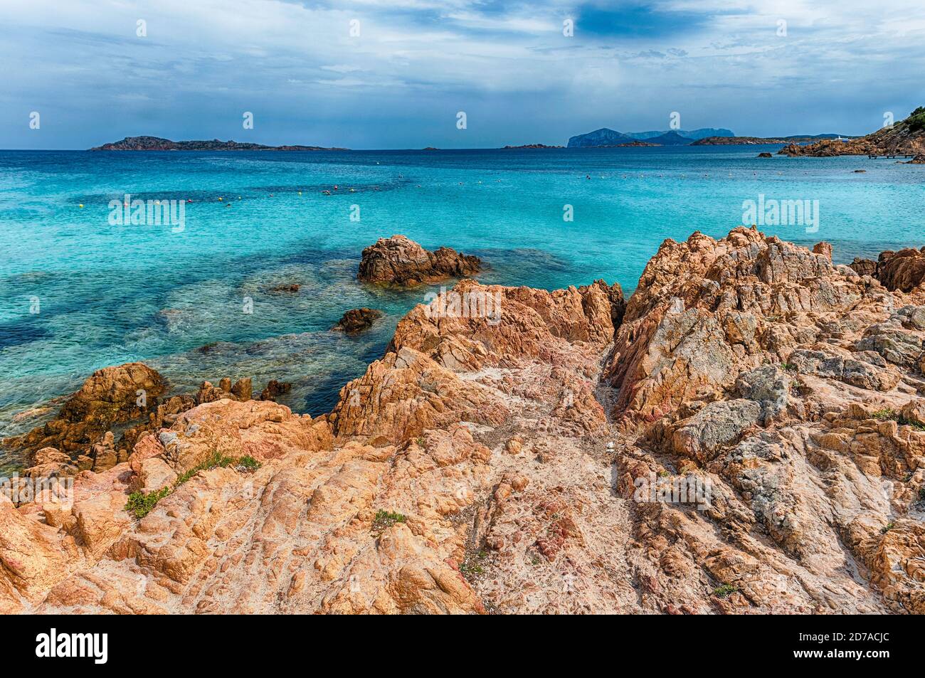 View of the iconic Spiaggia del Principe, one of the most beautiful ...